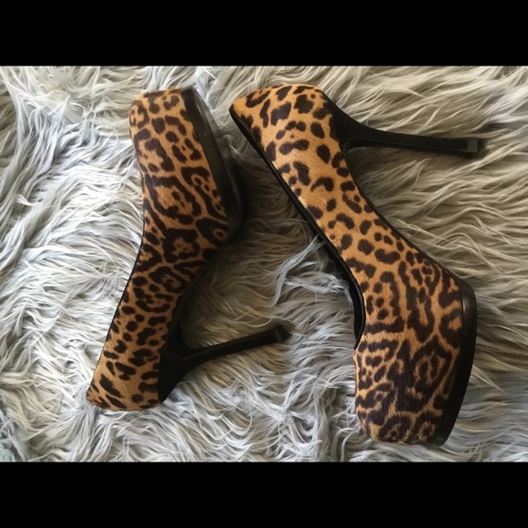 Yves Saint Laurent | Shoes | Ysl Suede Pumps In Leopard Print | Poshmark